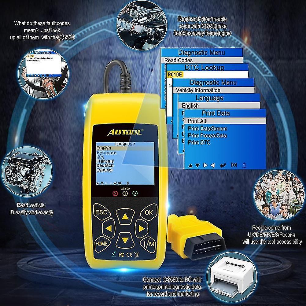 Διαγνωστικό βλαβών αυτοκινήτου Autool CS520 OBD2 | G for Gadget