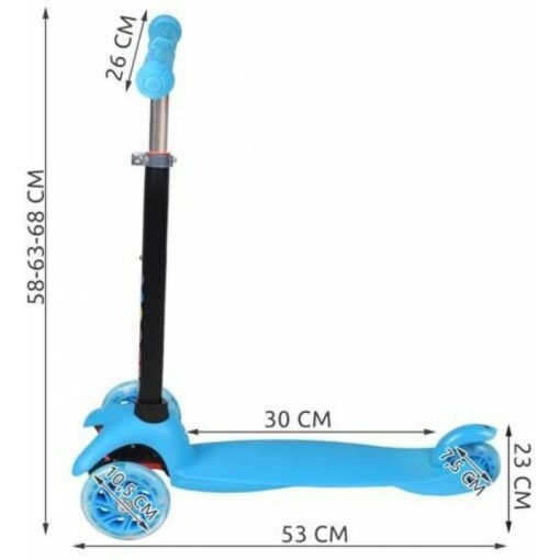 Παιδικό τρίροδο πατίνι πόλης Blue με Led 1107 | G for Gadget