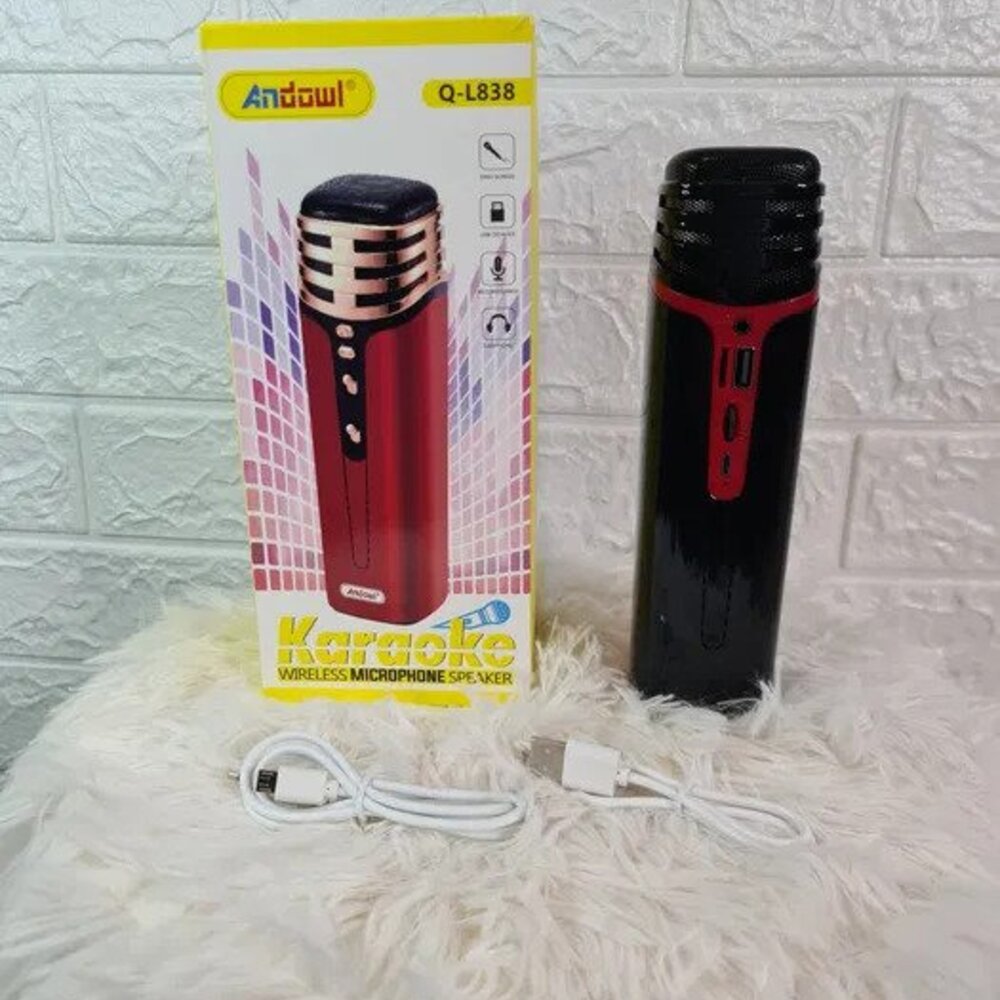 ANDOWL ΑΣΥΡΜΑΤΟ BLUETOOTH ΜΙΚΡΟΦΩΝΟ ΚΑΙ ΗΧΕΙΟ ΚΑΡΑΟΚΕ Q-L838 BLACK | G ...
