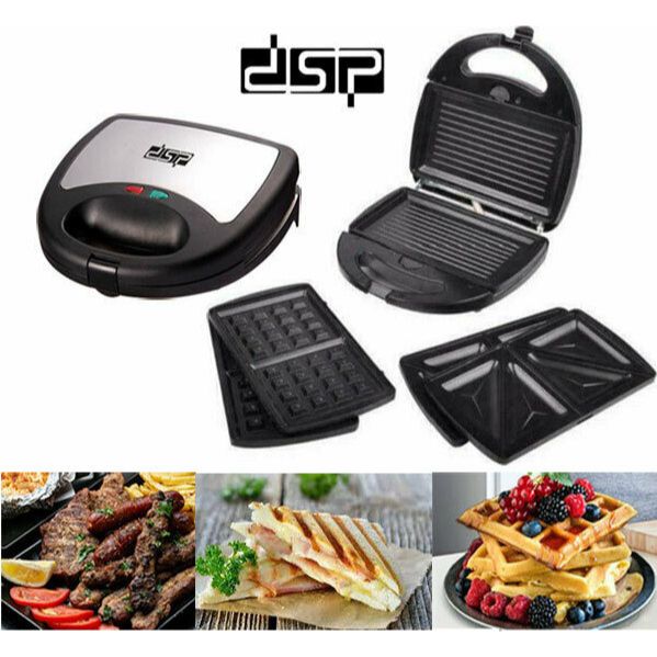 DSP Τοστιέρα με Αποσπώμενες Πλάκες για 2 Τοστ 750W Inox | G for Gadget