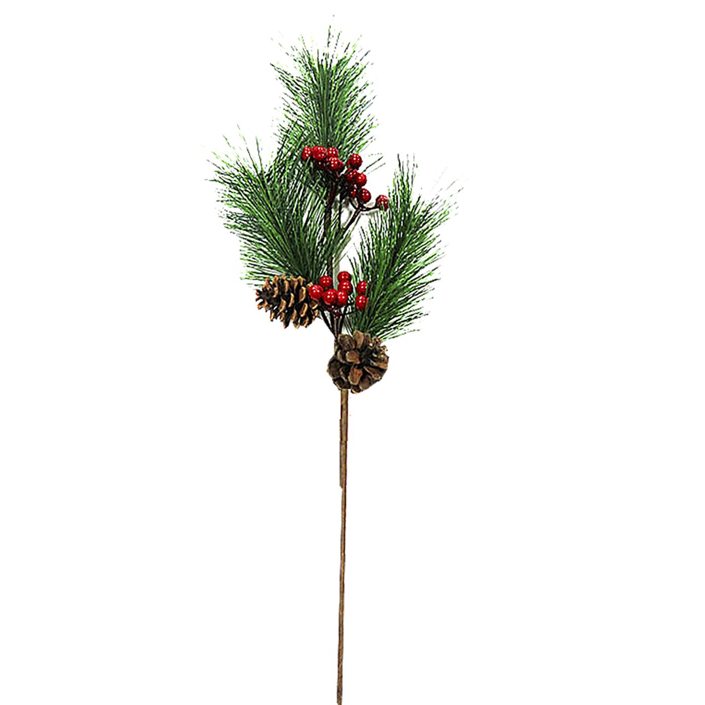 ΚΛΩΝΑΡΙ ΠΕΥΚΟ ΜΕ ΓΚΙ ΚΑΙ ΦΥΛΛΑ 60x18cm Xmasfest 1132578 - 1 τμχ | G for ...