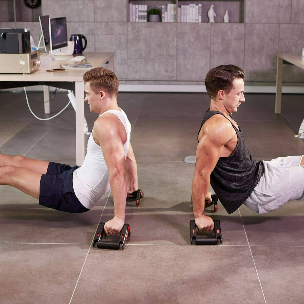 Εργαλείο Εκγύμνασης για Κοιλιακούς και Push Ups με Τροχούς-Wheel ...