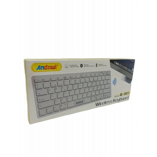 Q-901 Andowl Wireless Keybaoad White (English Keyboard) | G for Gadget