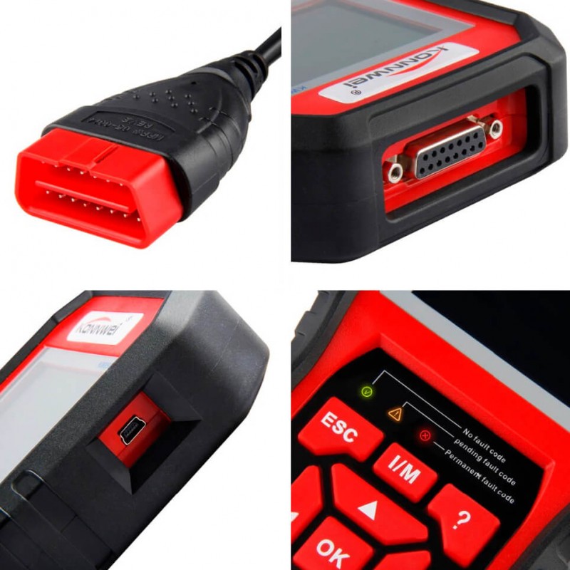 Konnwei KW850 Διαγνωστικό Αυτοκινήτου Ψηφιακό OBD 2 με Καλώδιο Συμβατό ...