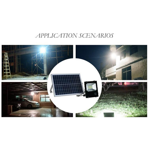 Ηλιακός προβολέας αδιάβροχος 100W με φωτοβολταϊκό πάνελ τηλεκοντρόλ και ...