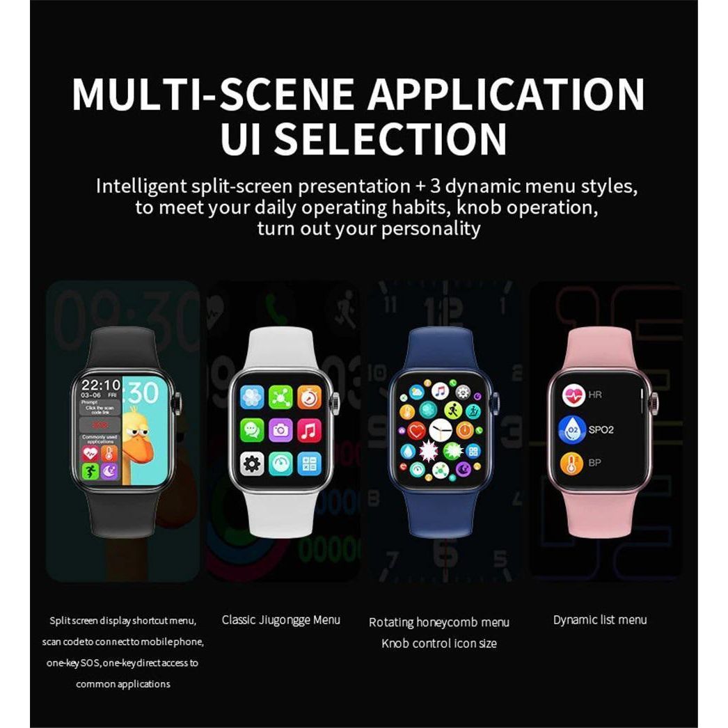 Smartwatch WearFit HW22 Pro Max Black 45mm Magnetic Navy Blue | G for ...