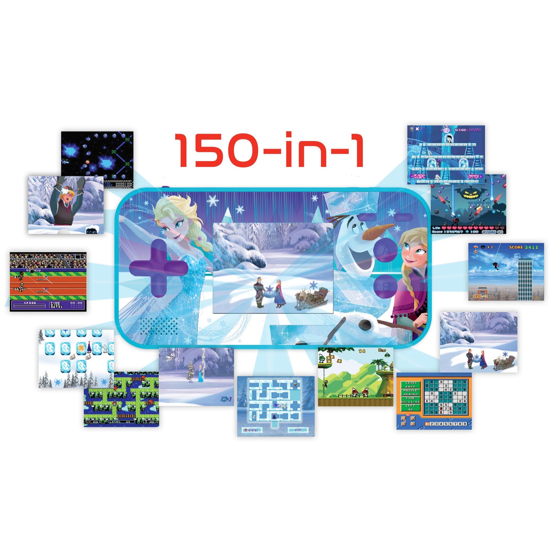 Frozen Ηλεκτρονική Κονσόλα 2,5" Compact Cyber Arcade με 150 παιχνίδια ...