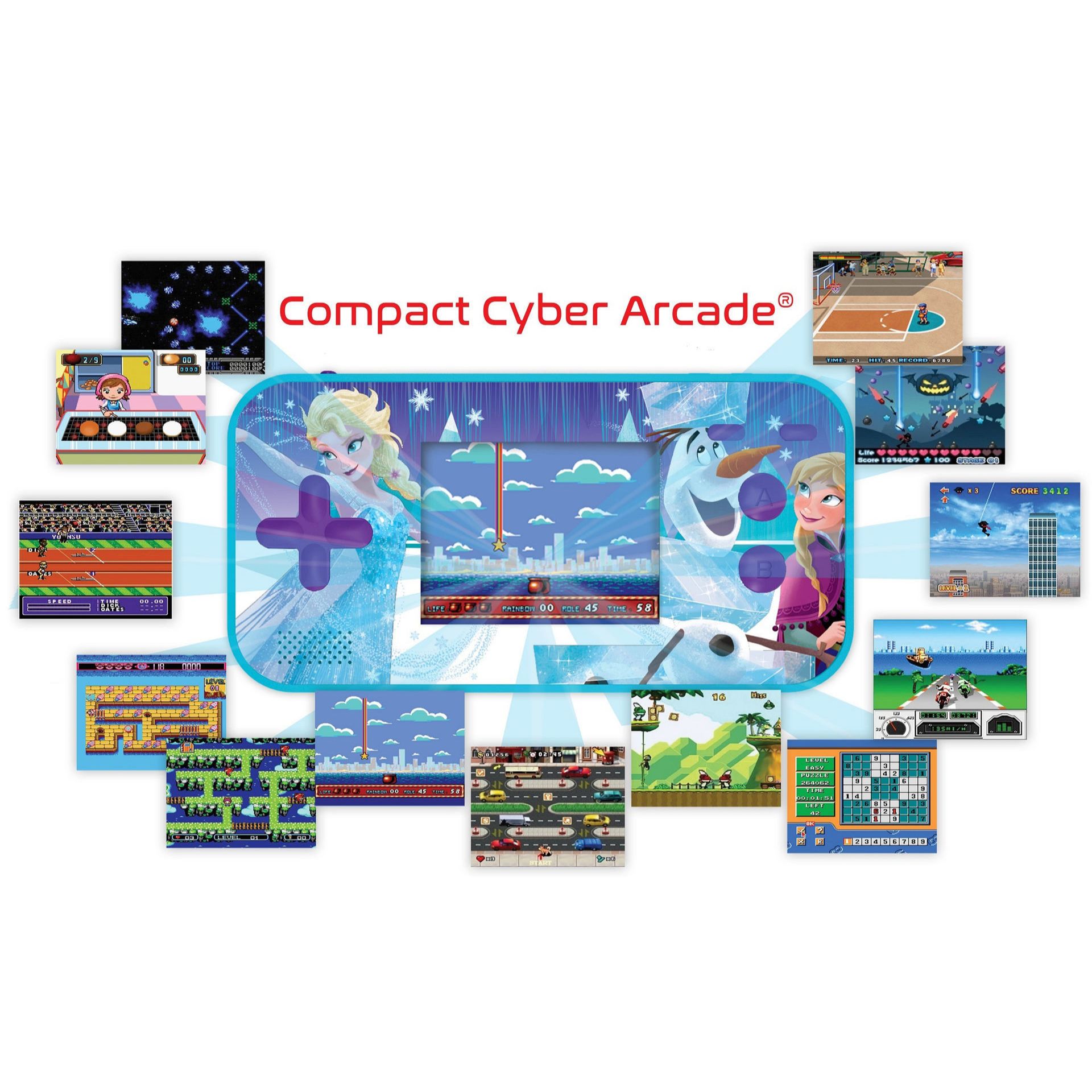 Frozen Ηλεκτρονική Κονσόλα 2,5" Compact Cyber Arcade με 150 παιχνίδια ...