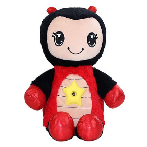 STAR TEDDY PLUSH TOY HUGGABLE NIGHT-LIGHT BLACK AND RED (OEM) | G for ...