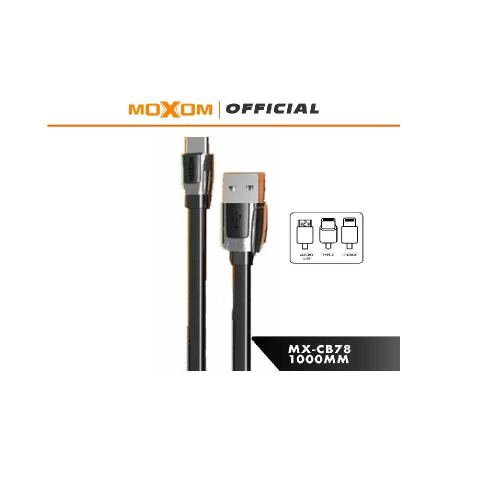 Moxom MX-CB78 Type-C Max Zinc Alloy 3A Fast Charge Data Cable Μαύρο 1m ...