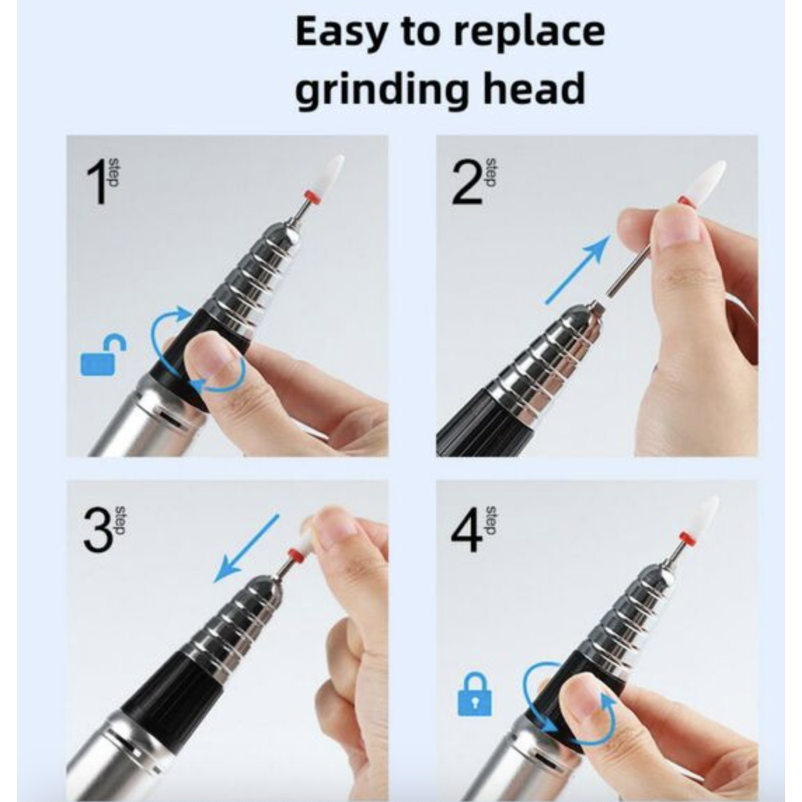 SML M12 Τροχός Νυχιών Ρεύματος 35000rpm με Πεντάλ σε Σκούρο Μωβ Χρώμα 35W | G for Gadget
