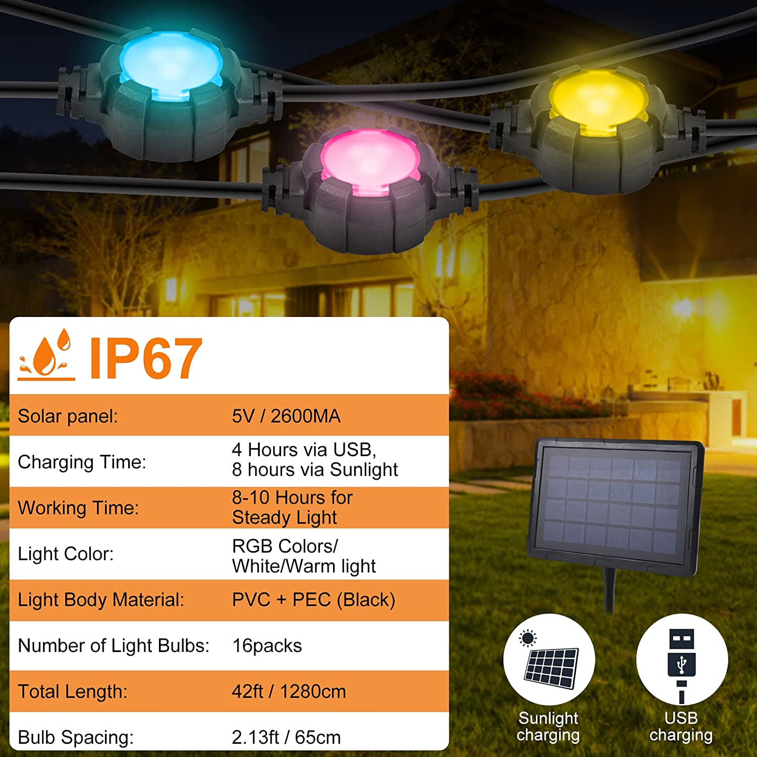 Ηλιακά φώτα Led-pluggable led solar string lights | G for Gadget