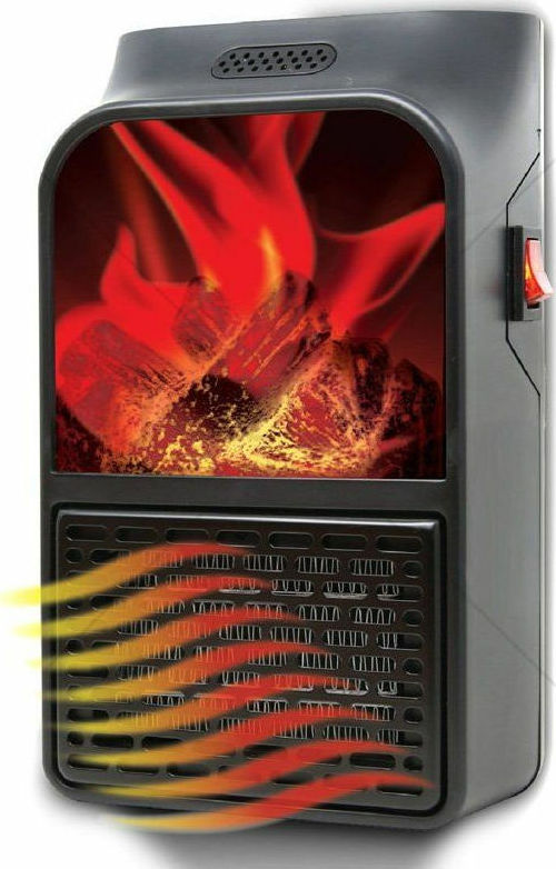 Μίνι Τζάκι Αερόθερμο με Εφέ Φλόγας - Σόμπα Πρίζας με LED Οθόνη Flame ...