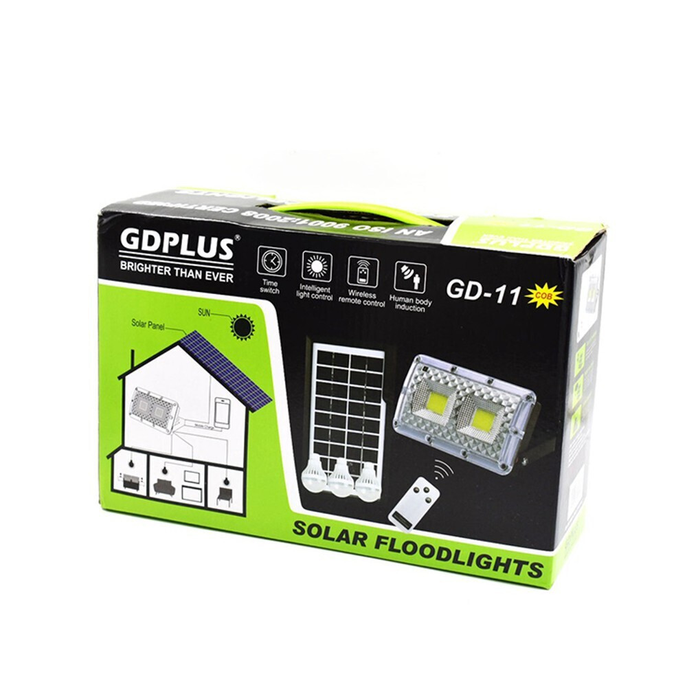 Ηλιακό Σύστημα Προβολέα + Λάμπες LED 3τμχ, Power Bank + Τηλεχειριστήριο GDPLUS GD-11 | G for Gadget