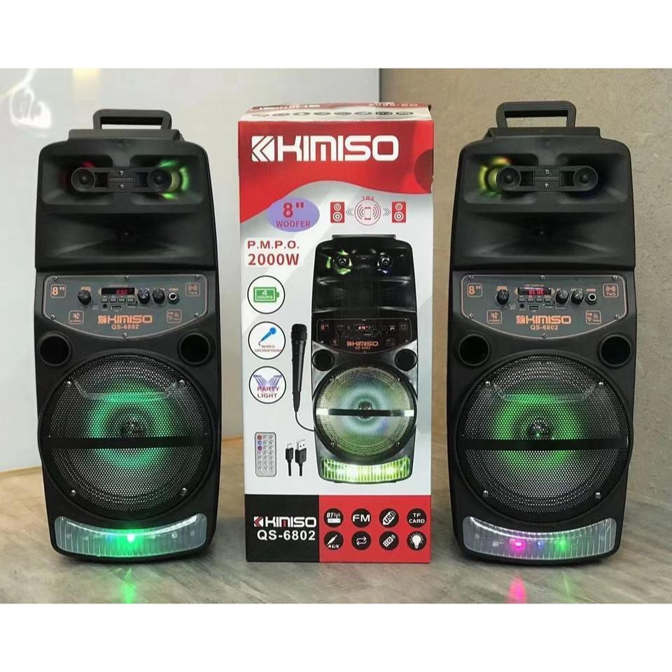 Kimiso Σύστημα Karaoke με Ενσύρματo Μικρόφωνo QS-6802 σε Μαύρο Χρώμα ...