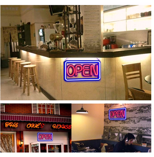 OPEN ΠΙΝΑΚΙΔΑ LED ΜΟΝΗΣ ΟΨΗΣ SDS-7060 50X25CM ΚΟΚΚΙΝΟ / ΜΠΛΕ | G for Gadget