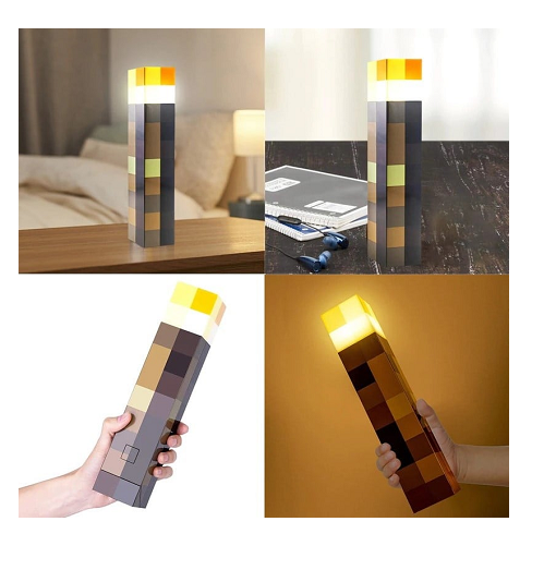 LED Επαναφορτιζόμενο Φωτιστικό σε Σχήμα Δίαυλου Minecraft - LED ...
