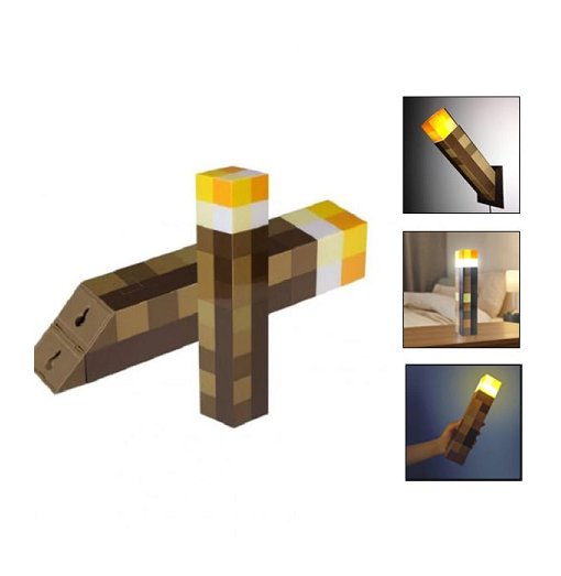 LED Επαναφορτιζόμενο Φωτιστικό σε Σχήμα Δίαυλου Minecraft - LED ...