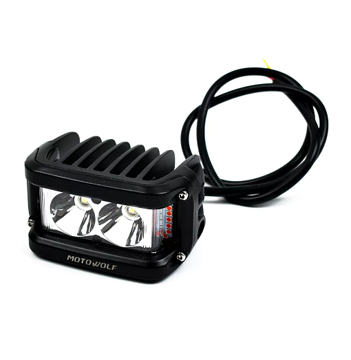 Προβολάκι Αλουμινίου Μοτοσυκλέτας 25W 12-80V 6500Κ Motowolf MDL5002 ...