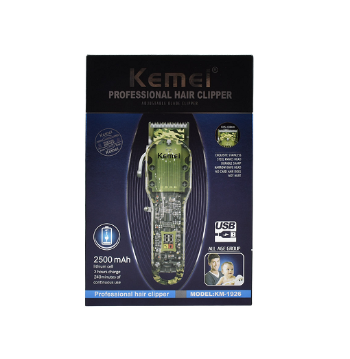 Επαναφορτιζόμενη ξυριστική μηχανή Kemei KM-1926 Camo | G for Gadget