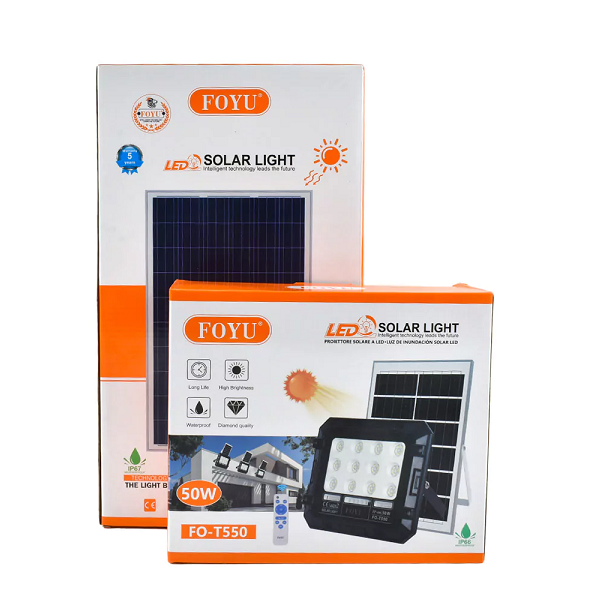 Ηλιακός Μικρός Προβολέας 96LED 50W IP66 FOYU FO-T550 – Μαύρο | G for Gadget