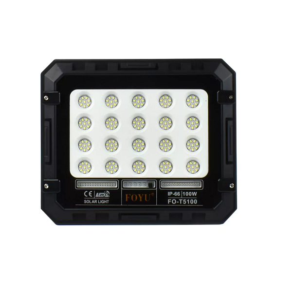 Ηλιακός Προβολέας 160LED 100W IP66 Foyu FO-T5100 – Μαύρο | G for Gadget