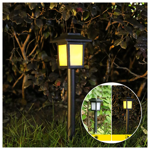 Σετ 6τμχ Ηλιακά Φαναράκια 10LED Θερμού Λευκού Φωτισμού με Βάση 280mm ...