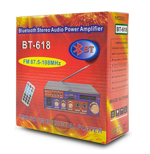 Ενισχυτής με λειτουργία karaoke, bluetooth & τηλεχειριστήριο Mini Teli ...