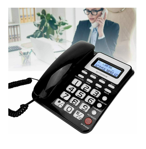 Ενσύρματο τηλέφωνο γραφείου με αναγνώριση κλήσης GY-T2020CID μαύρο | G ...