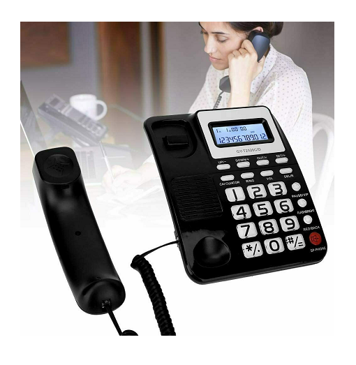 Ενσύρματο τηλέφωνο γραφείου με αναγνώριση κλήσης GY-T2020CID μαύρο | G ...