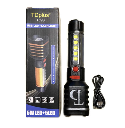 Επαναφορτιζόμενος φακός χειρός LED 5W T59S | G for Gadget