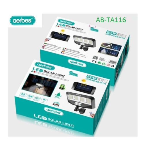 Ηλιακός προβολέας 50W LED με αισθητήρα και τηλεχειριστήριο Aerbes AB-TA116 | G for Gadget