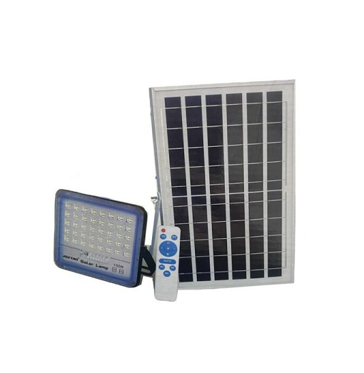 Led Αδιάβροχος Ηλιακός Προβολέας 100W 14080LM με Πάνελ και ...