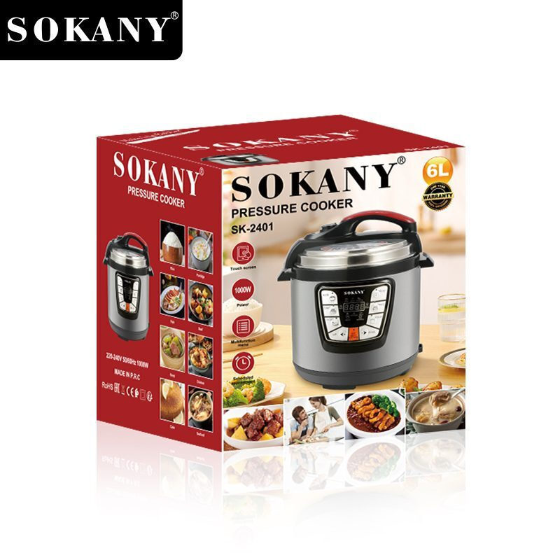 Sokany SK-2401 Πολυμάγειρας 1000W με Χωρητικότητα 6lt Ασημί | G for Gadget