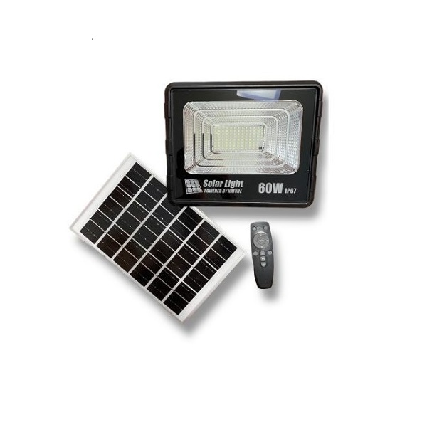 Ηλιακός Προβολέας Αδιάβροχος GDSUPER GD-60H 60W με Ξεχωριστό Ηλιακό ...