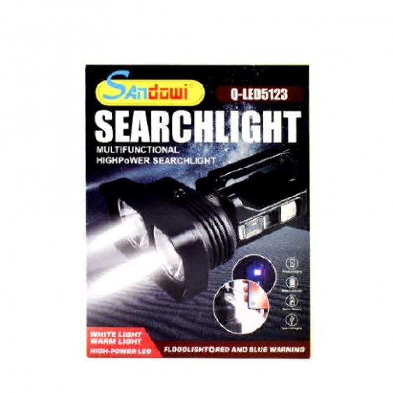 Φακός LED Floodlight με Τρίποδο, Μπλε/Κόκκινη Σήμανση & Powerbank ...