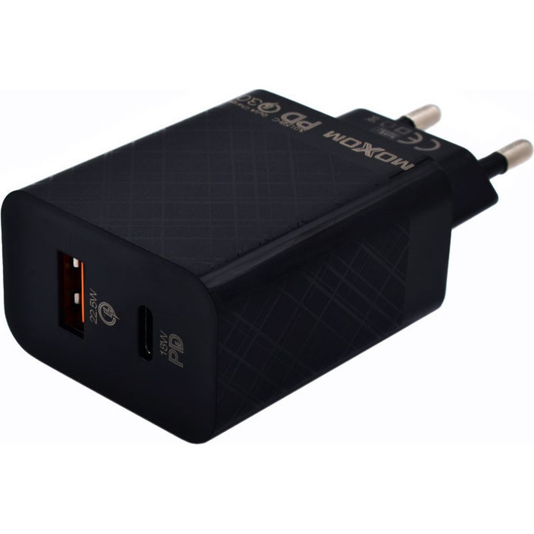 Moxom Φορτιστής Χωρίς Καλώδιο με Θύρα USB-A και Θύρα USB-C 22.5W Power ...