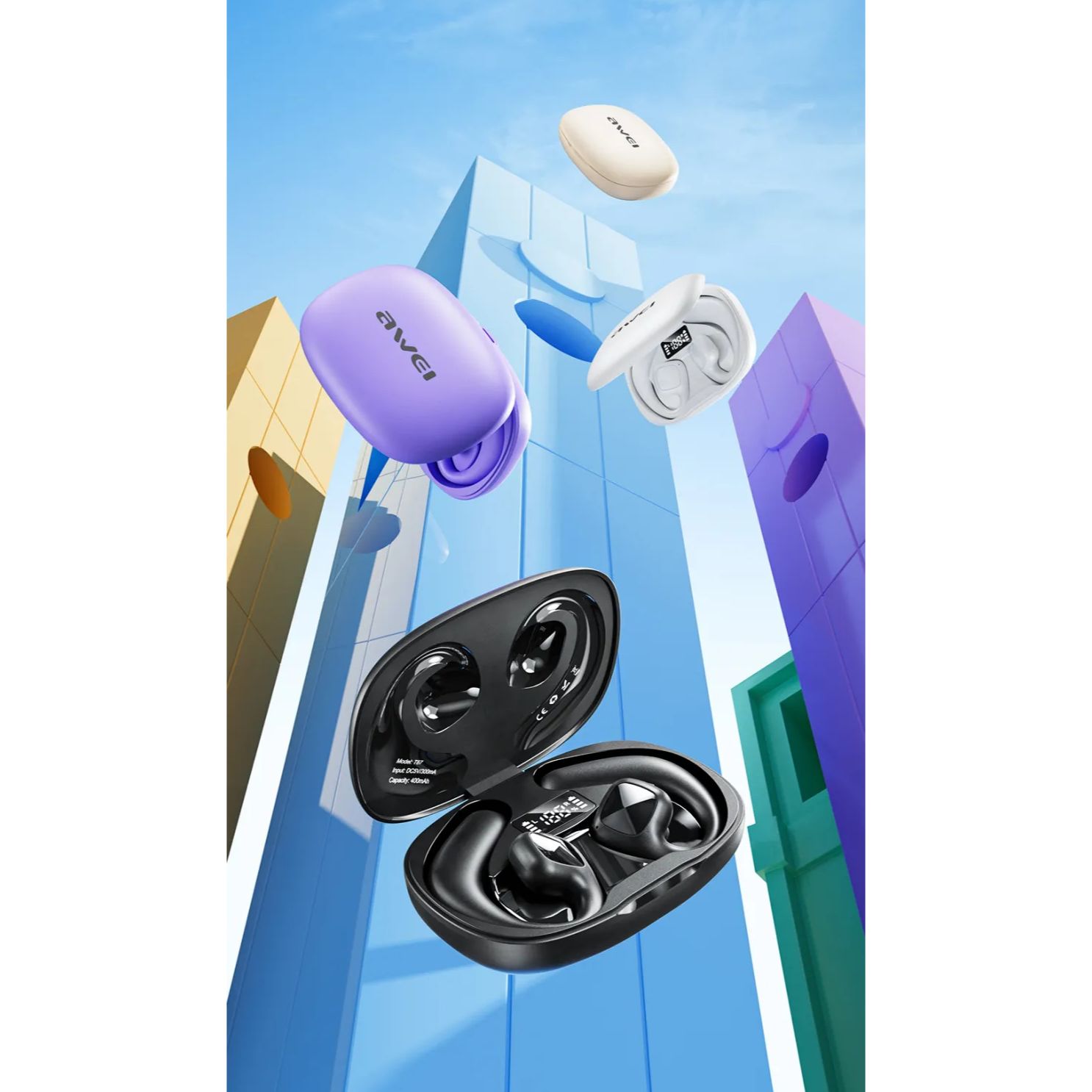 Ασύρματα αθλητικά ακουστικά Bluetooth Awei T67 Μαύρο Χρώμα | G for Gadget