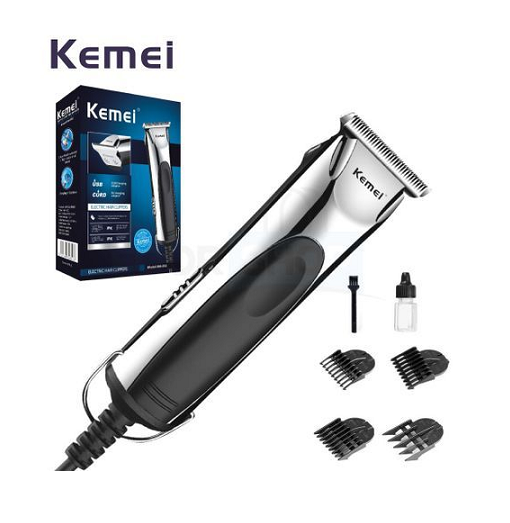 Επαναφορτιζόμενη κουρευτική μηχανή Kemei KM-850 ασημί | G for Gadget