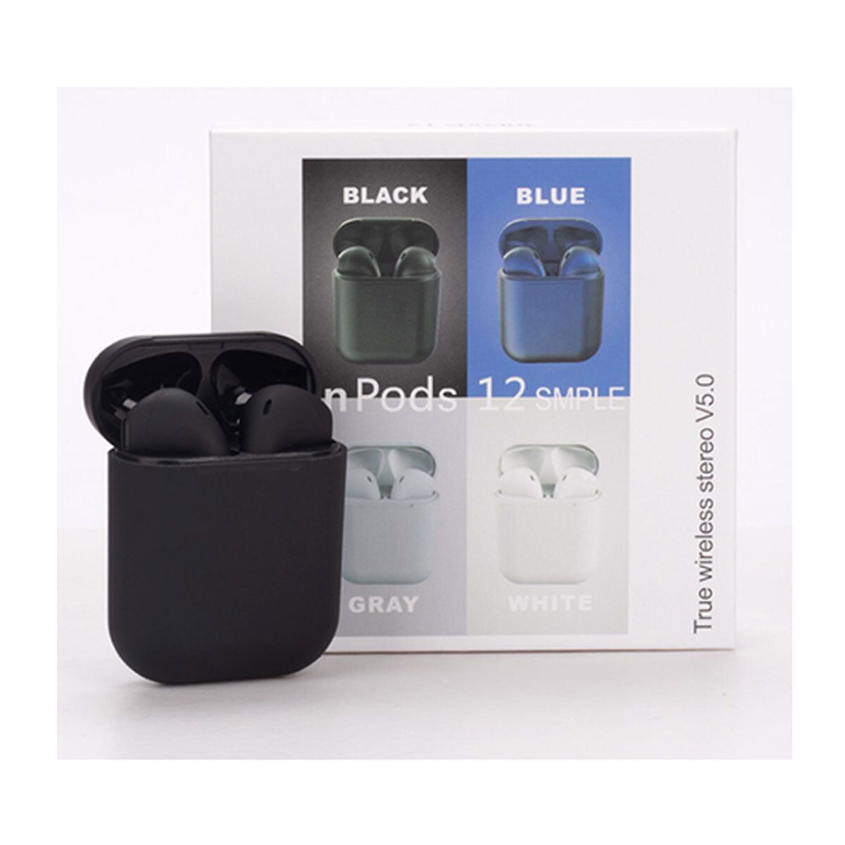 inPods 12 Earbud Bluetooth Handsfree Μαύρο | G for Gadget