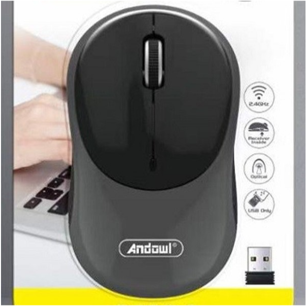 Andowl QM64 Ασύρματο Mini Ποντίκι Μαύρο | G for Gadget
