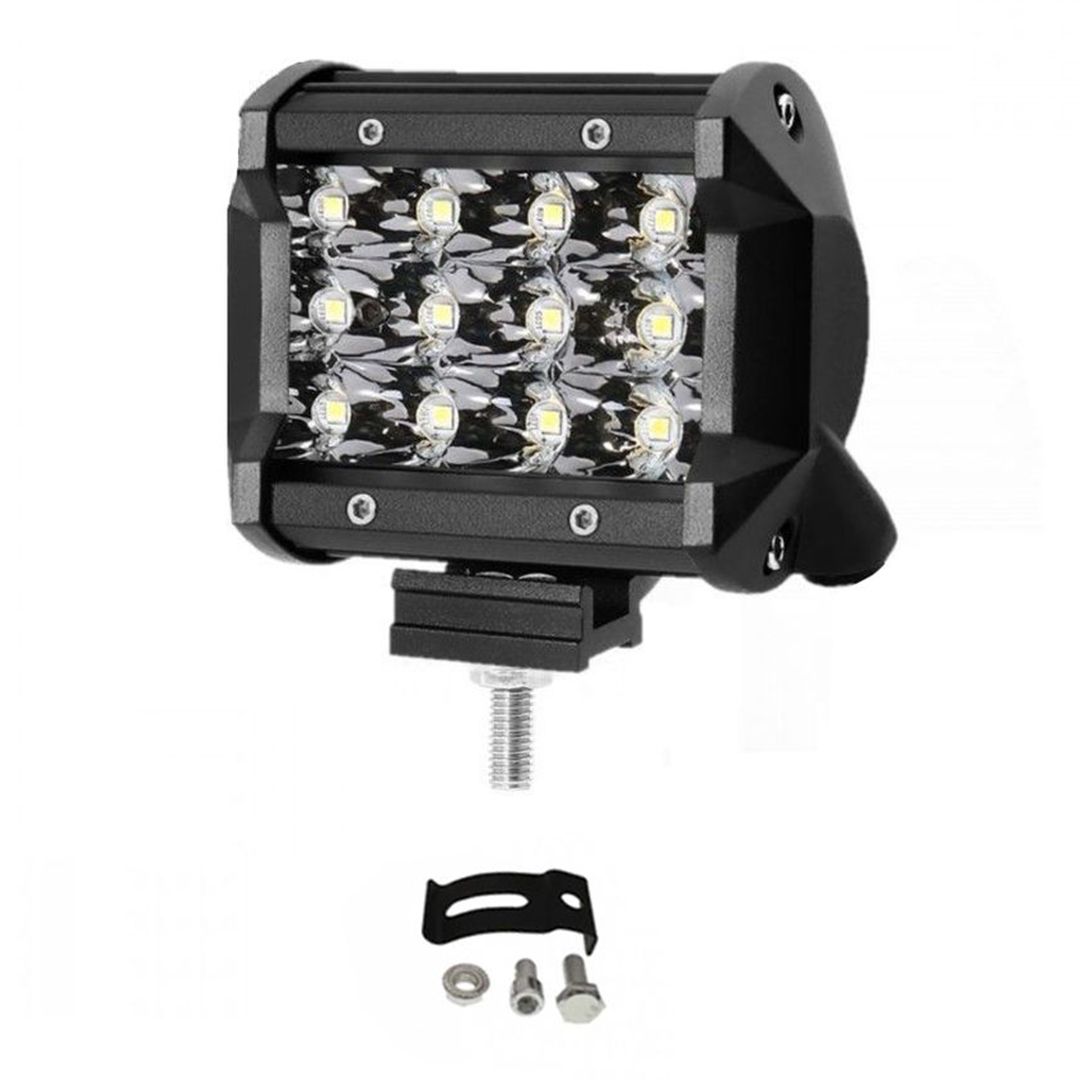 LED Αδιάβροχος Προβολέας Αλουμινίου 12V-24V 10cm 36W 12 SMD IP68 2880LM ...