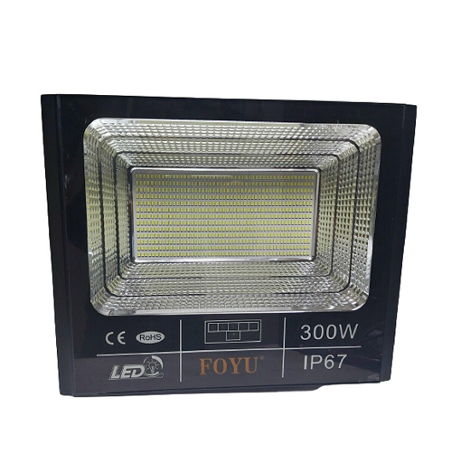 Αδιάβροχος ηλιακός προβολέας LED 300W με πάνελ & τηλεχειριστήριο Foyu ...
