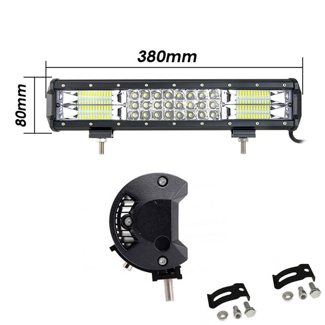 LED Αδιάβροχη Μπάρα Αλουμινίου 12V-24V 37cm 216W 72 SMD IP68 17280LM ...