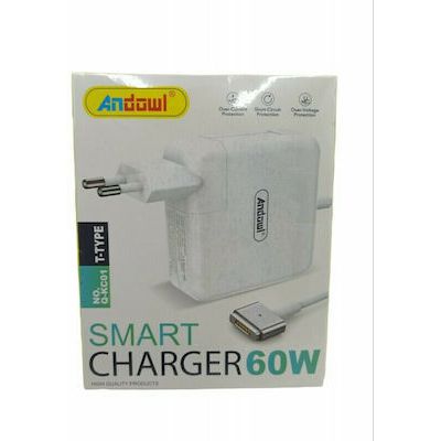 Andowl q-kc01 Φορτιστής Laptop 60W για Apple με Αντάπτορα Τροφοδοσίας ...
