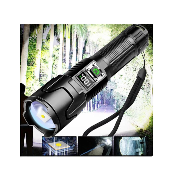 Ισχυρός Φακός LED Επαναφορτιζόμενος με Zoom και 3 Λειτουργίες Φωτός ...