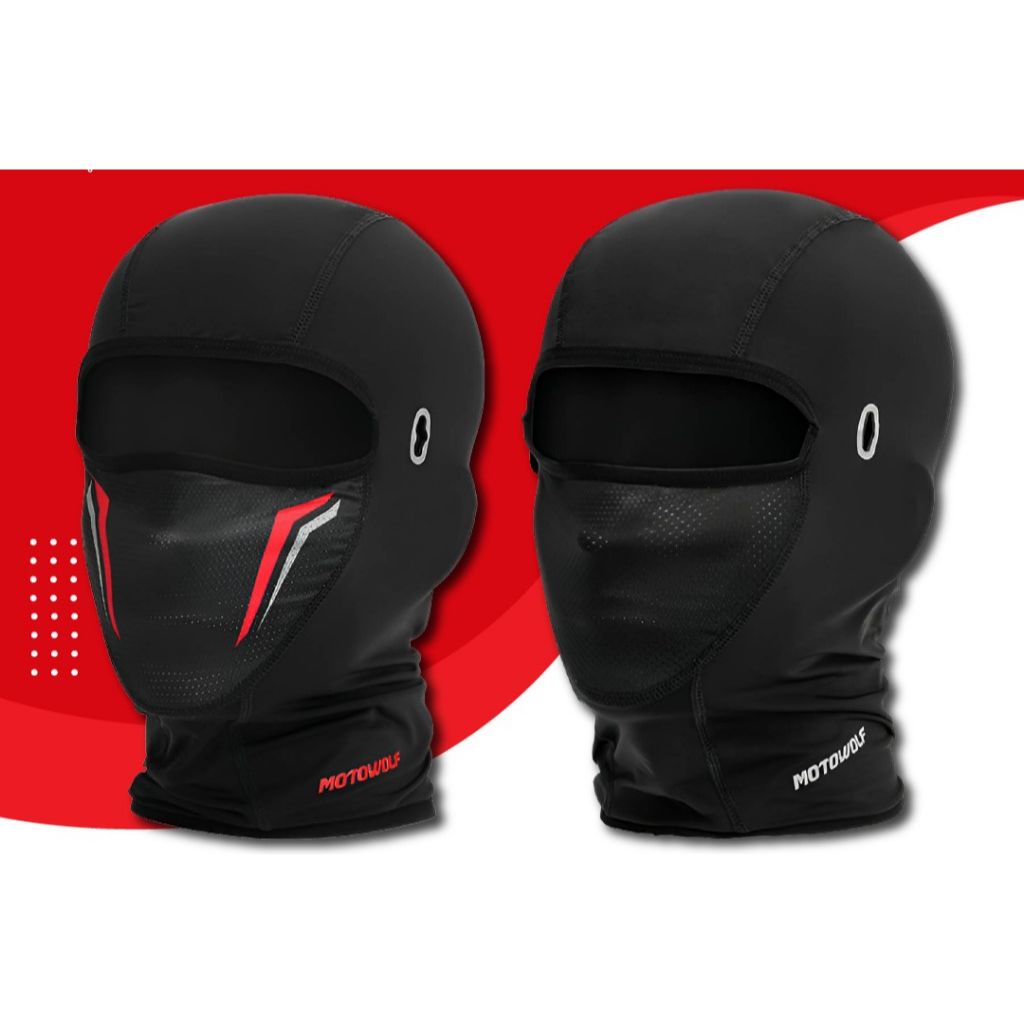MOTOWOLF Balaclava MDL1919 Onesize Μαύρο-Κόκκινο | G for Gadget