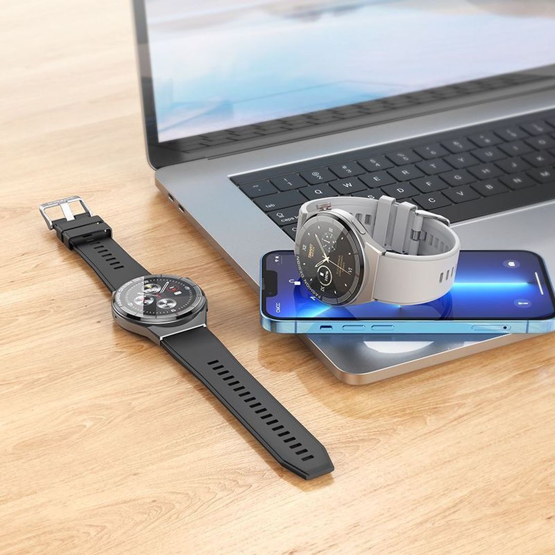 Borofone BD2 Smartwatch με Παλμογράφο Ασημί | G for Gadget