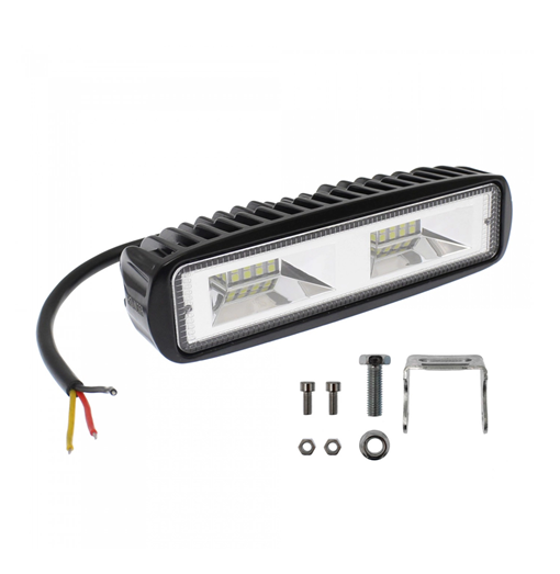 Αδιάβροχο προβολάκι LED – μπάρα αλουμινίου 12V-24V 10cm 54W 16 SMD IP68 ...
