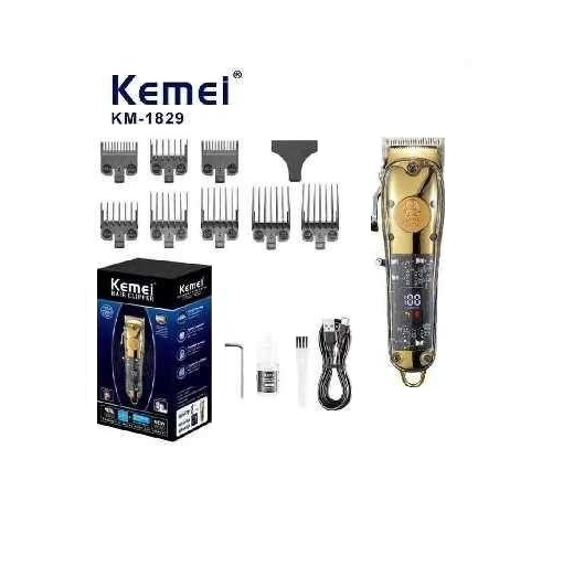 Επαναφορτιζόμενη κουρευτική μηχανή Kemei KM-1829 χρυσή | G for Gadget